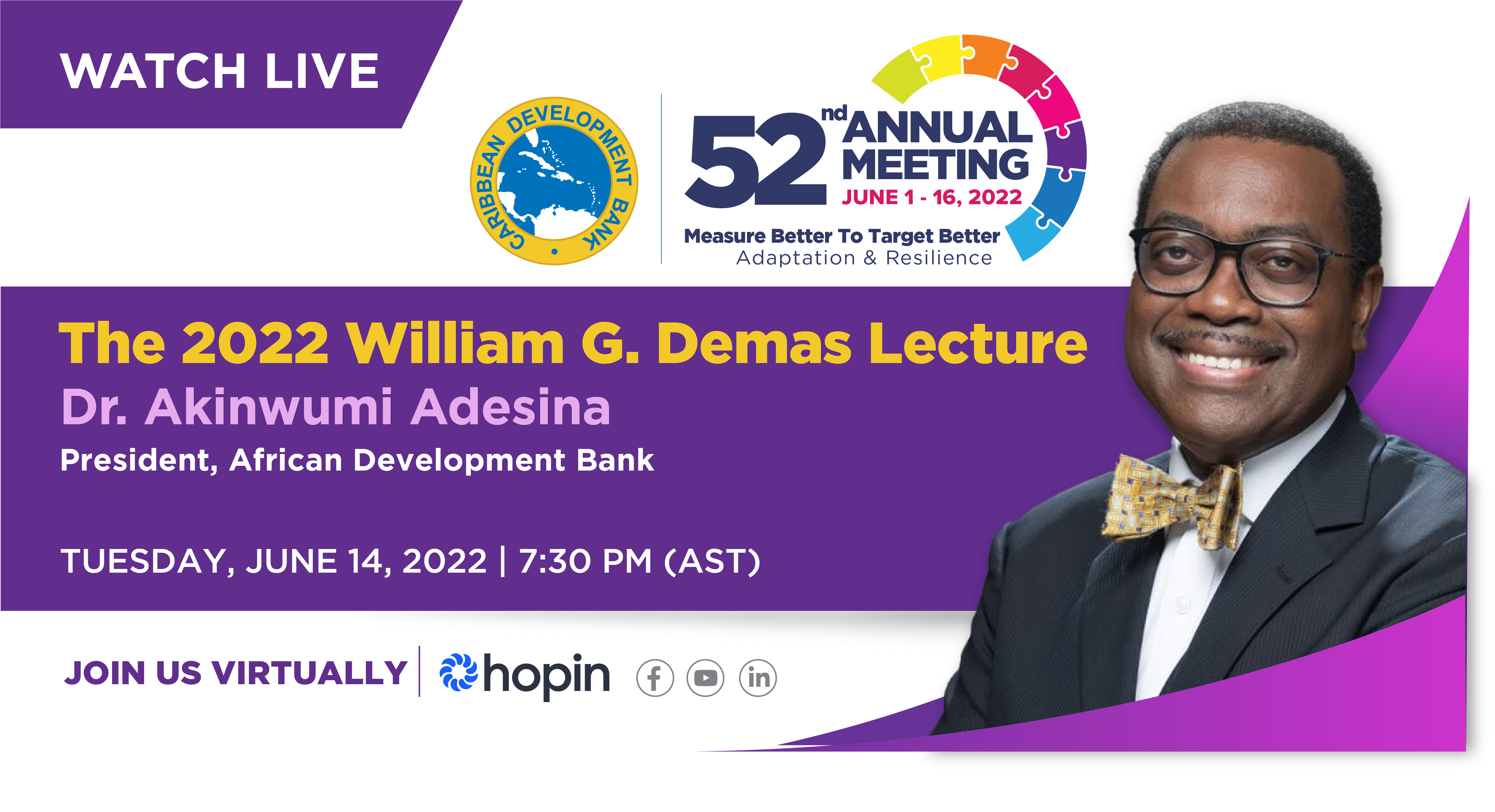 African Development Bank President, Dr. Akinwumi A. Adesina to deliver ...